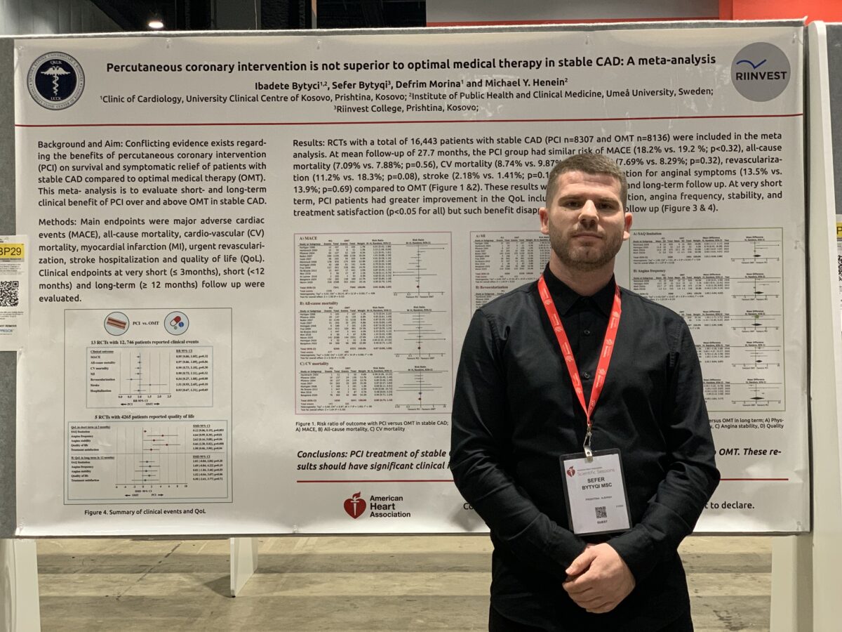 The young man from Drenas presents his work at the American Heart ...